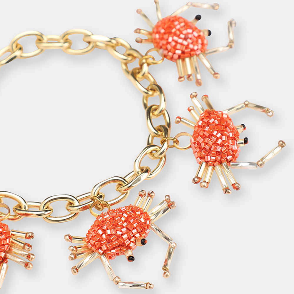 Bracelet Crabe brodé à la main - Olivia Dar