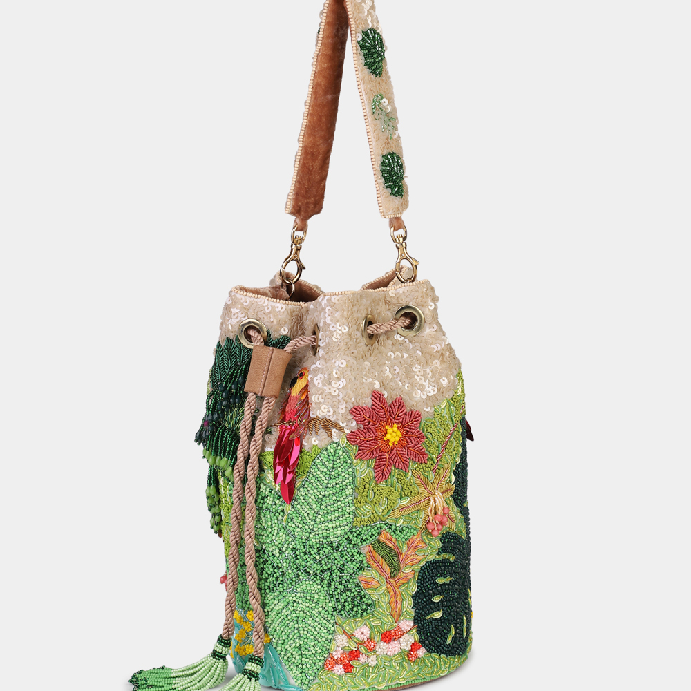 Tropical Forest Bucket Bag – Handcrafted Elegance with Over 30 ...