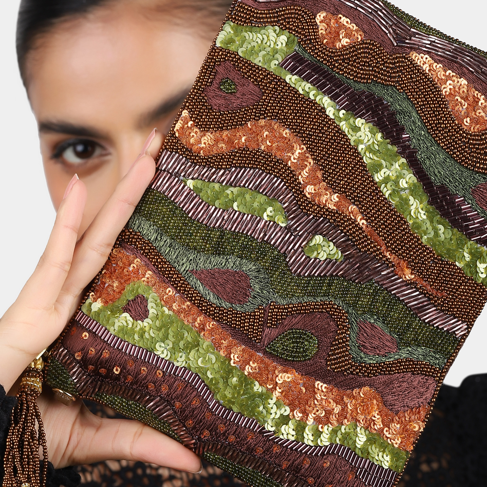 Tree Bark Pouch "Bronze"- Olivia Dar