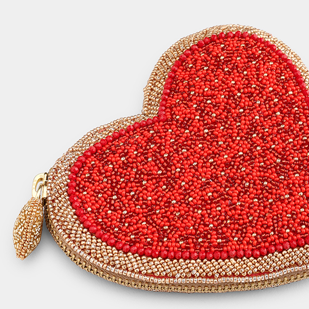 Red Heart Coin Purse – Hand Embroidered | Valentine’s Day Exclusive ...