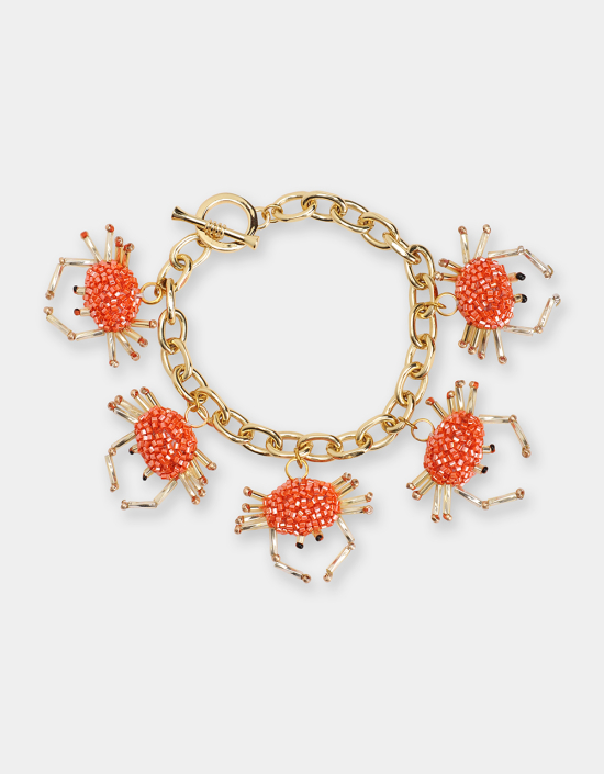 Bracelet Crabe brodé à la main - Olivia Dar